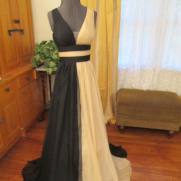 Lanting | Dresses | Pageant Prom Elite Dress Gown Color Block Elegant ...